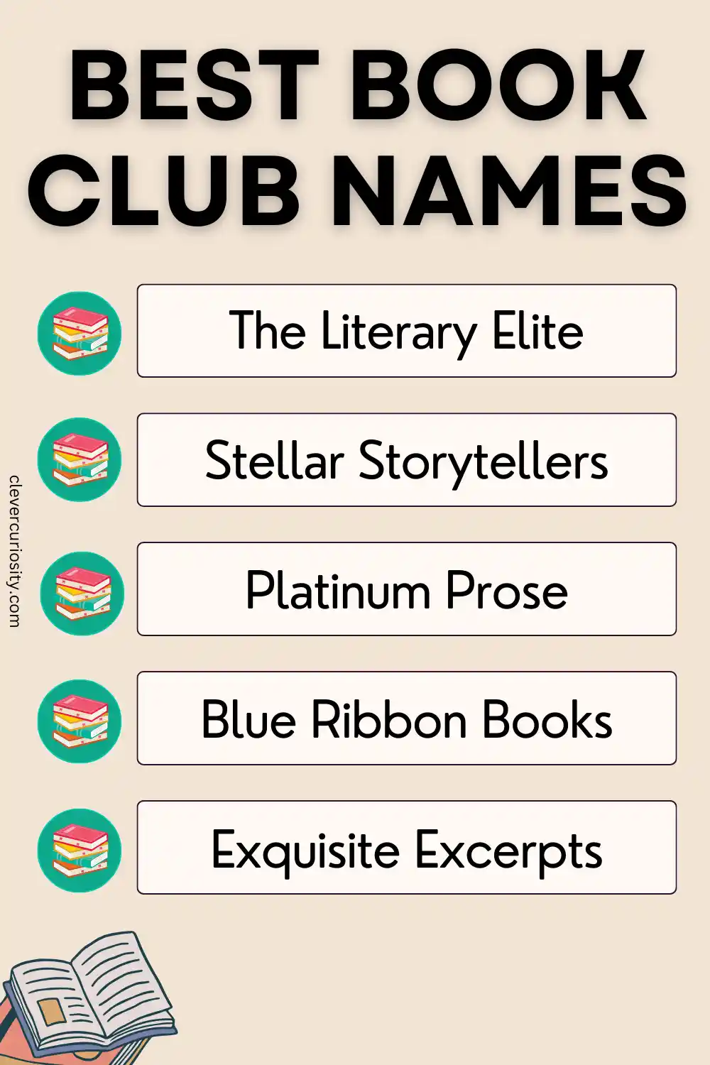 450+ Ingenious Book Club Names with Generator 450+ Ingenious Book Club Names with Generator
