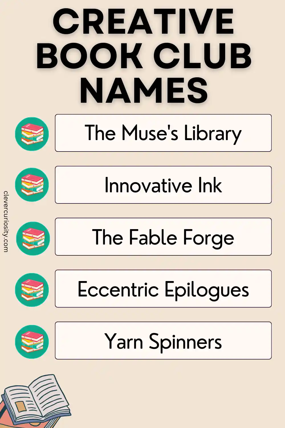 450+ Ingenious Book Club Names with Generator 450+ Ingenious Book Club Names with Generator